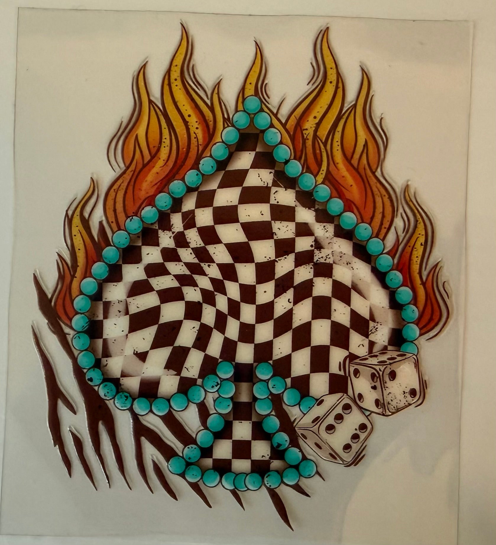 Checkered spade DECAL – Chaos & Tumblers